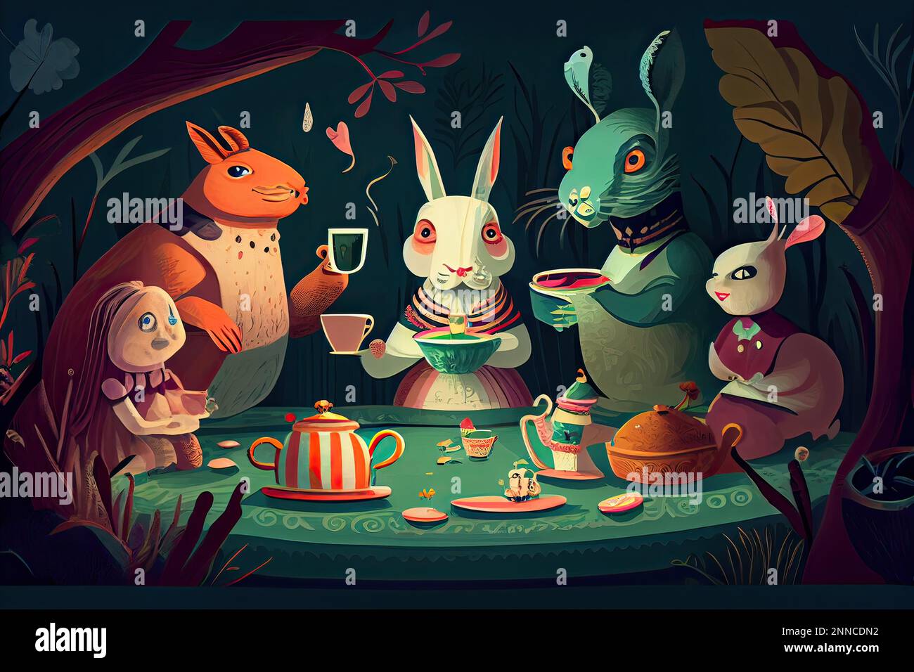 Magical tea party hi-res stock photography and images - Alamy
