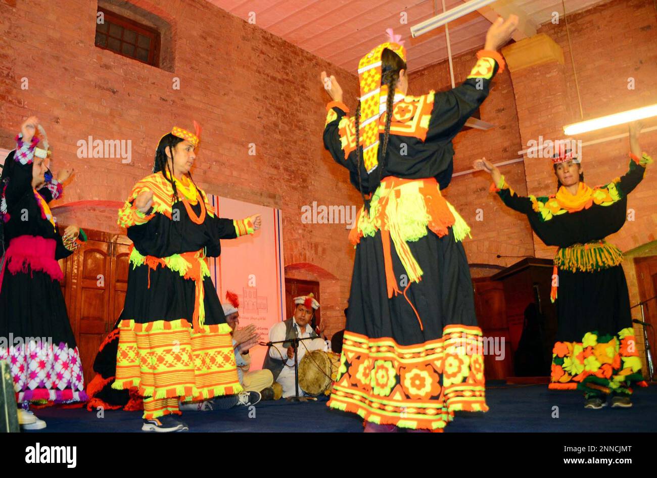 Kalash tribe women are wearing traditional dresses takes part in the ...