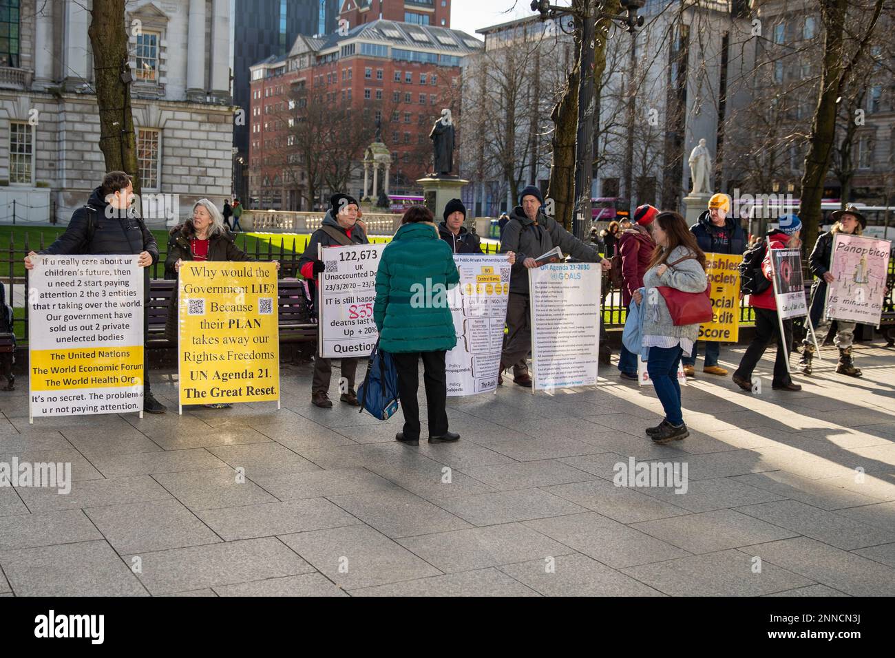 Belfast, UK. 25th Feb, 2023. Anti Globalisation Rally at Belfast City ...