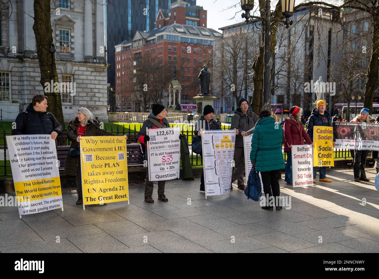 Belfast, UK. 25th Feb, 2023. Anti Globalisation Rally at Belfast City ...