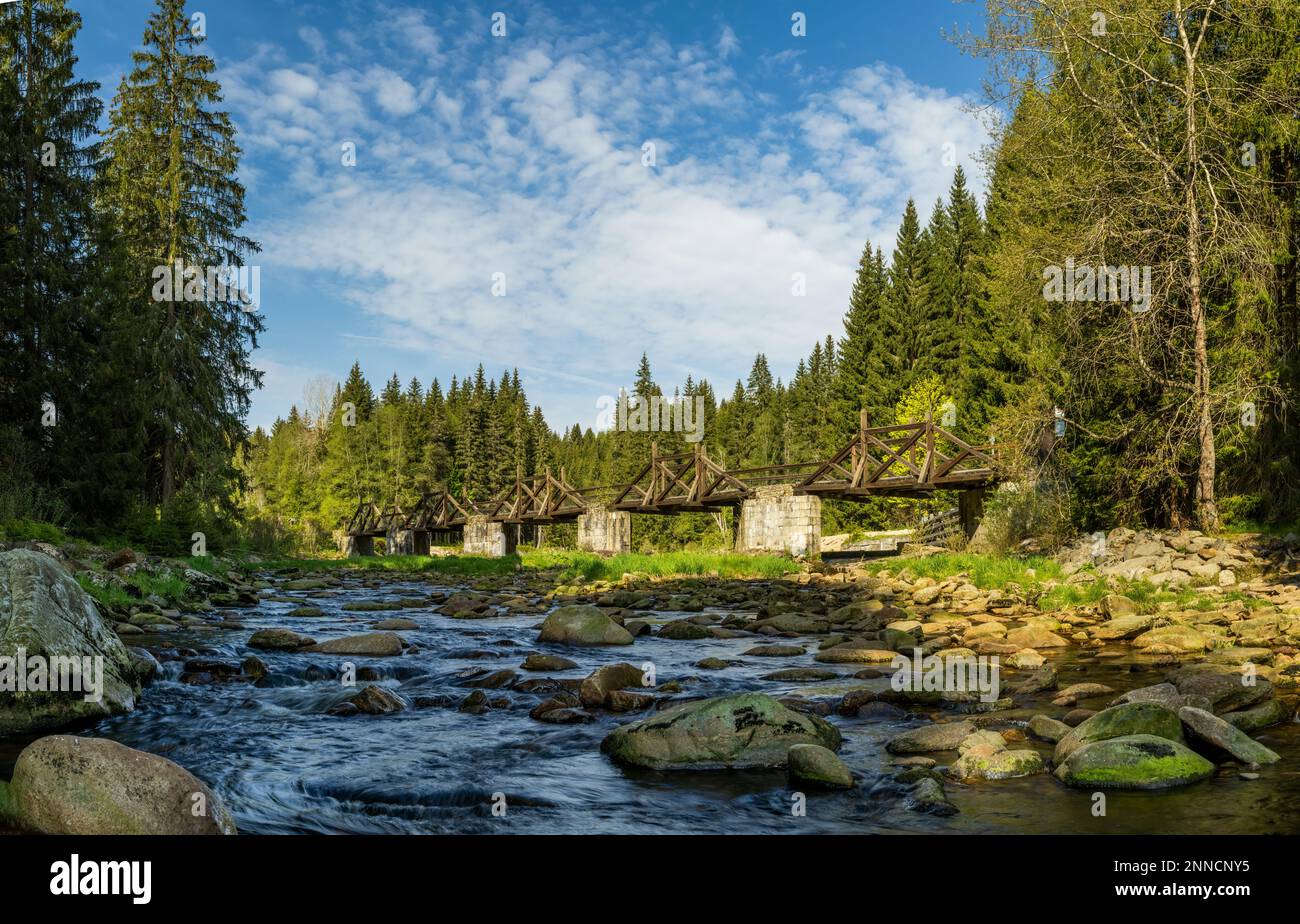 Modrava wooden architecture hi-res stock photography and images - Alamy