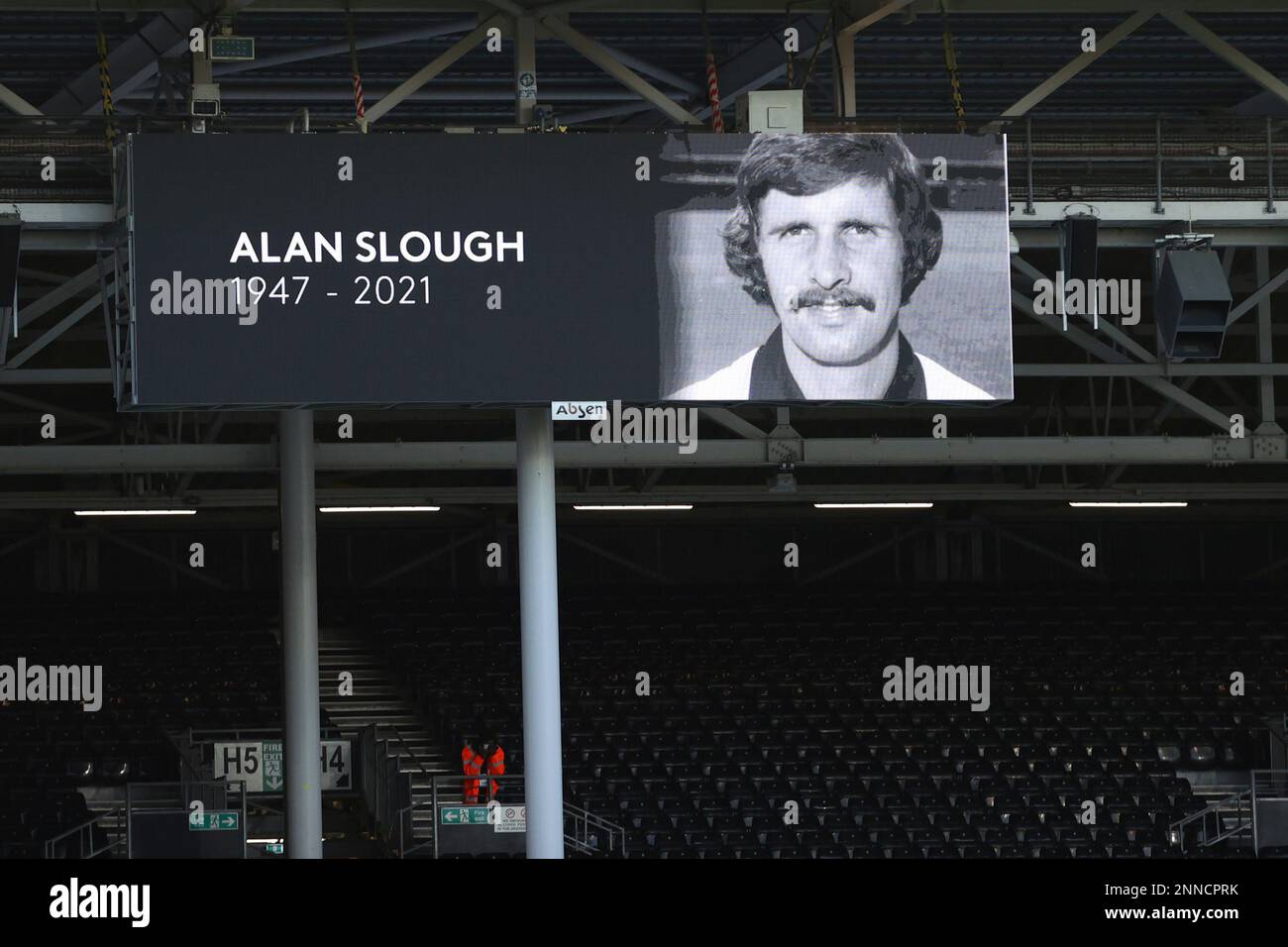 Photo of Alan Slough, late English footballer is displayed on the ...