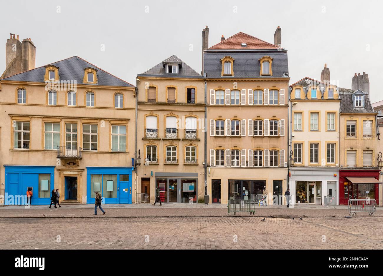 Impression around Place Saint-Louis in Metz, the capital city in the ...