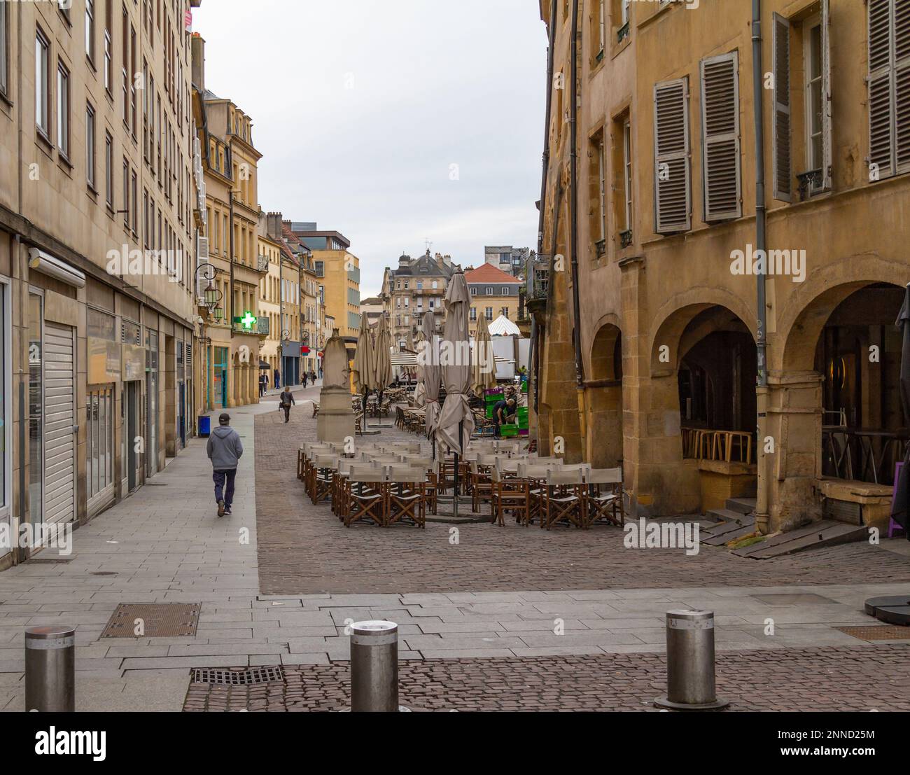 Impression around Place Saint-Louis in Metz, the capital city in the ...