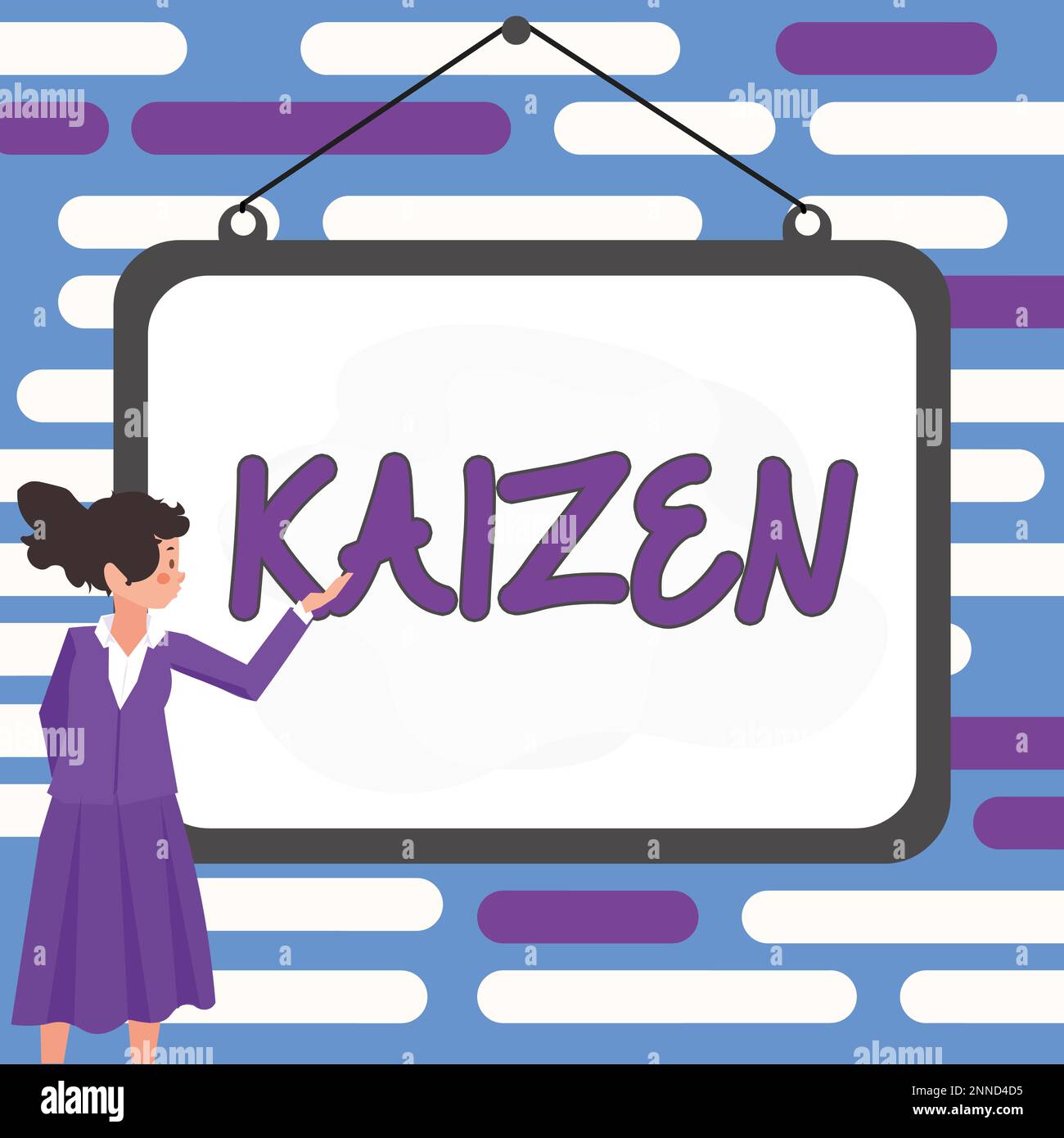 Conceptual display Kaizen. Concept meaning a Japanese business ...