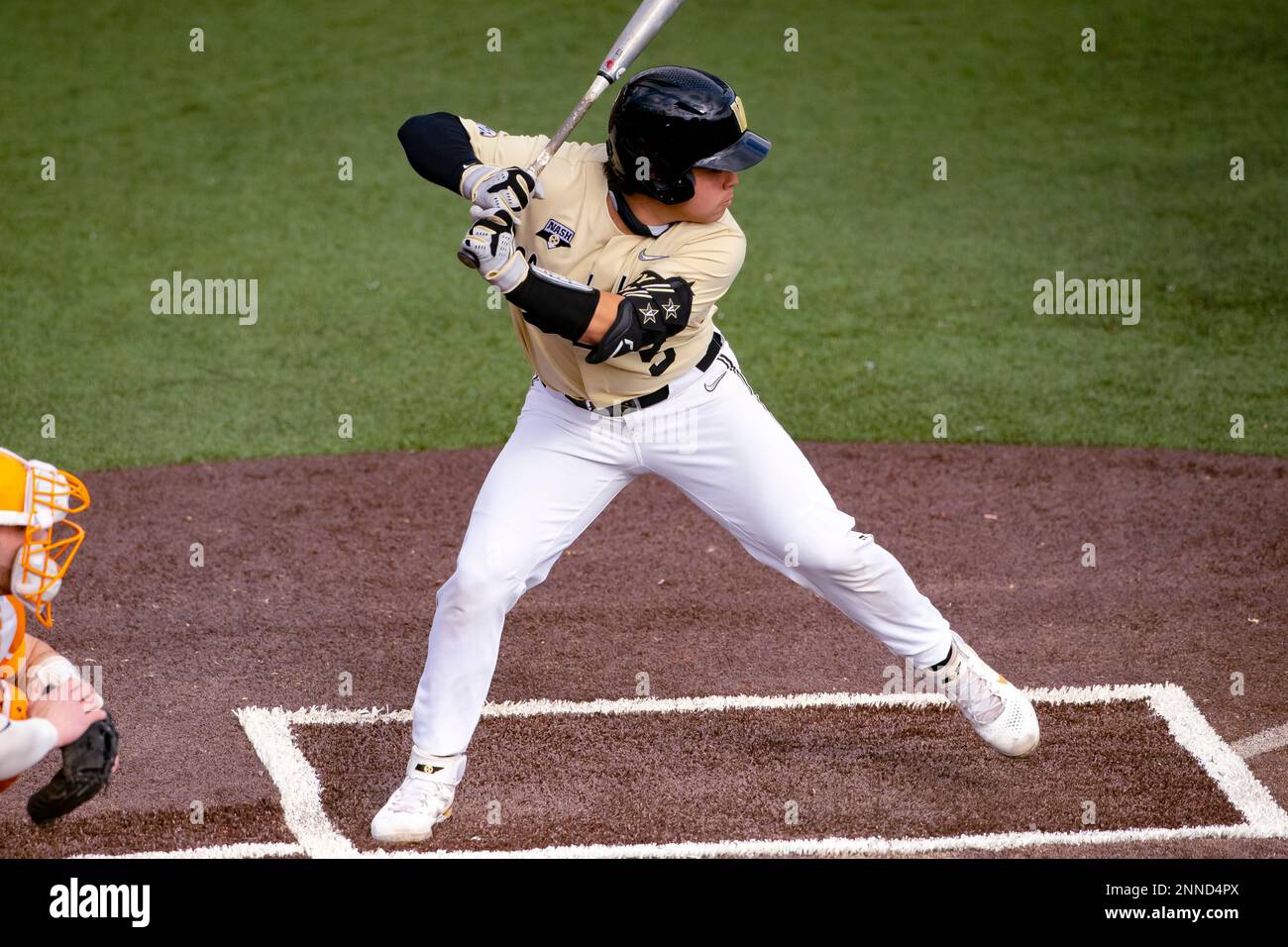 Vanderbilt Commodores catcher C.J. Rodriguez (5) at bat against the ...