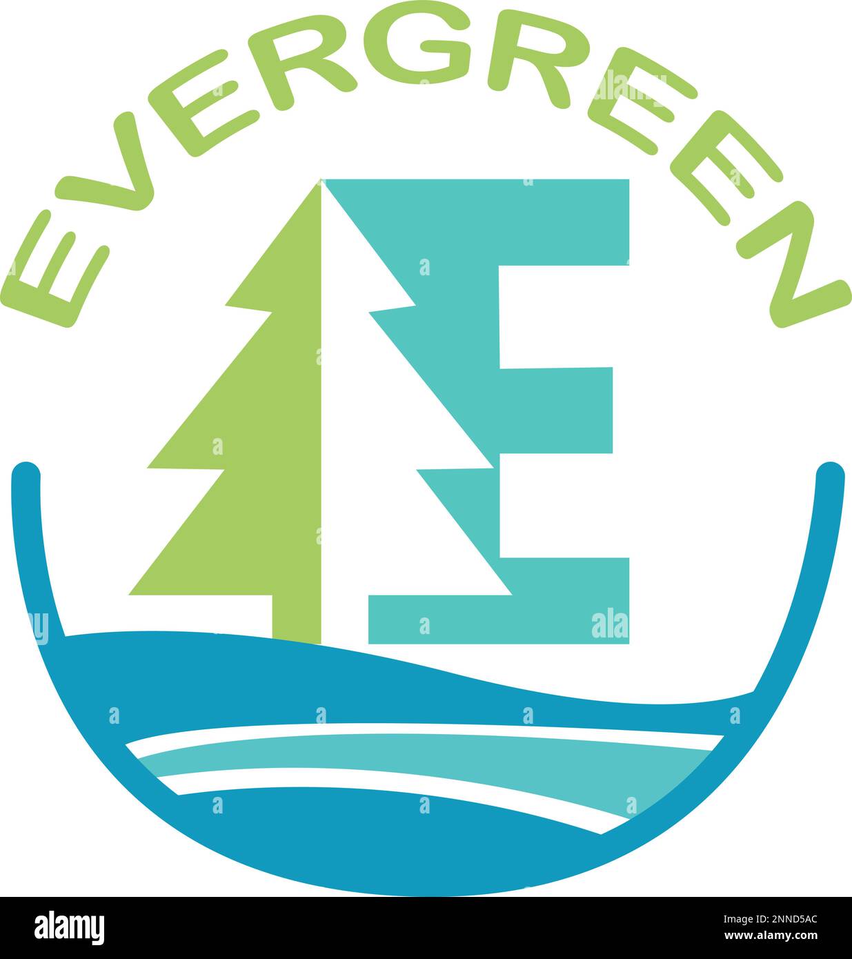 Eco logo, evergreen logo, vector logo template. Woods icon graphic ...