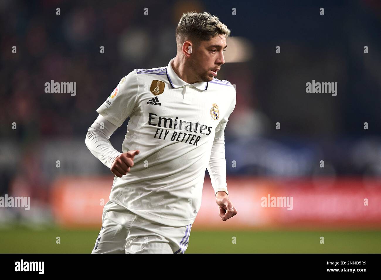 Fede Valverde of Real Madrid CF in action during the La Liga Santander ...