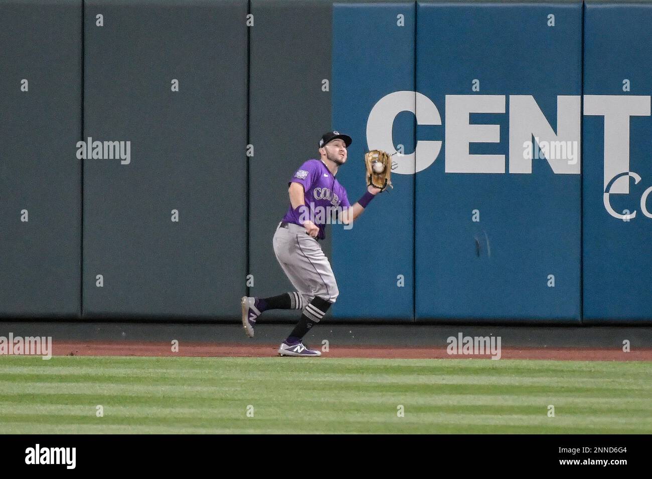 ST. LOUIS, MO - MAY 07: Colorado Rockies Outfielder Garrett Hampson (1 ...