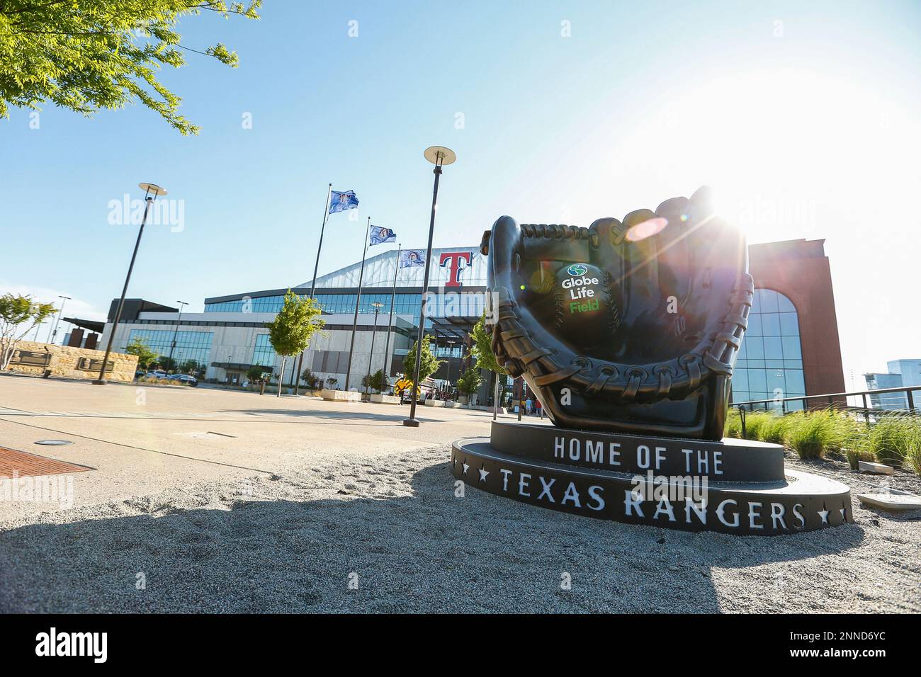 ARLINGTON, TX - MAY 07: Outside of Globe Life Field prior to the Texas ...