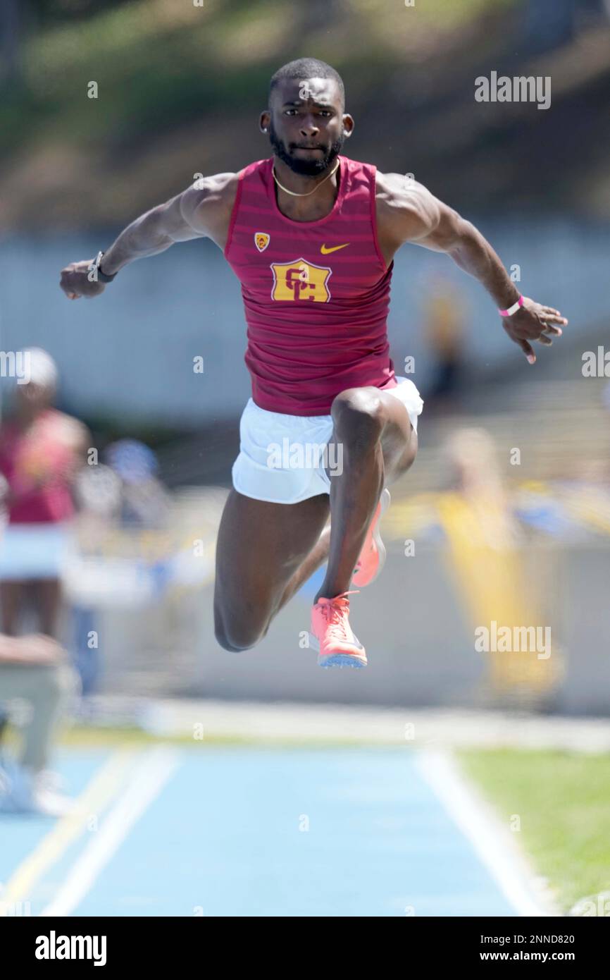 Jordan Scott of Southern California wins the triple jump at 52-1 (15 ...