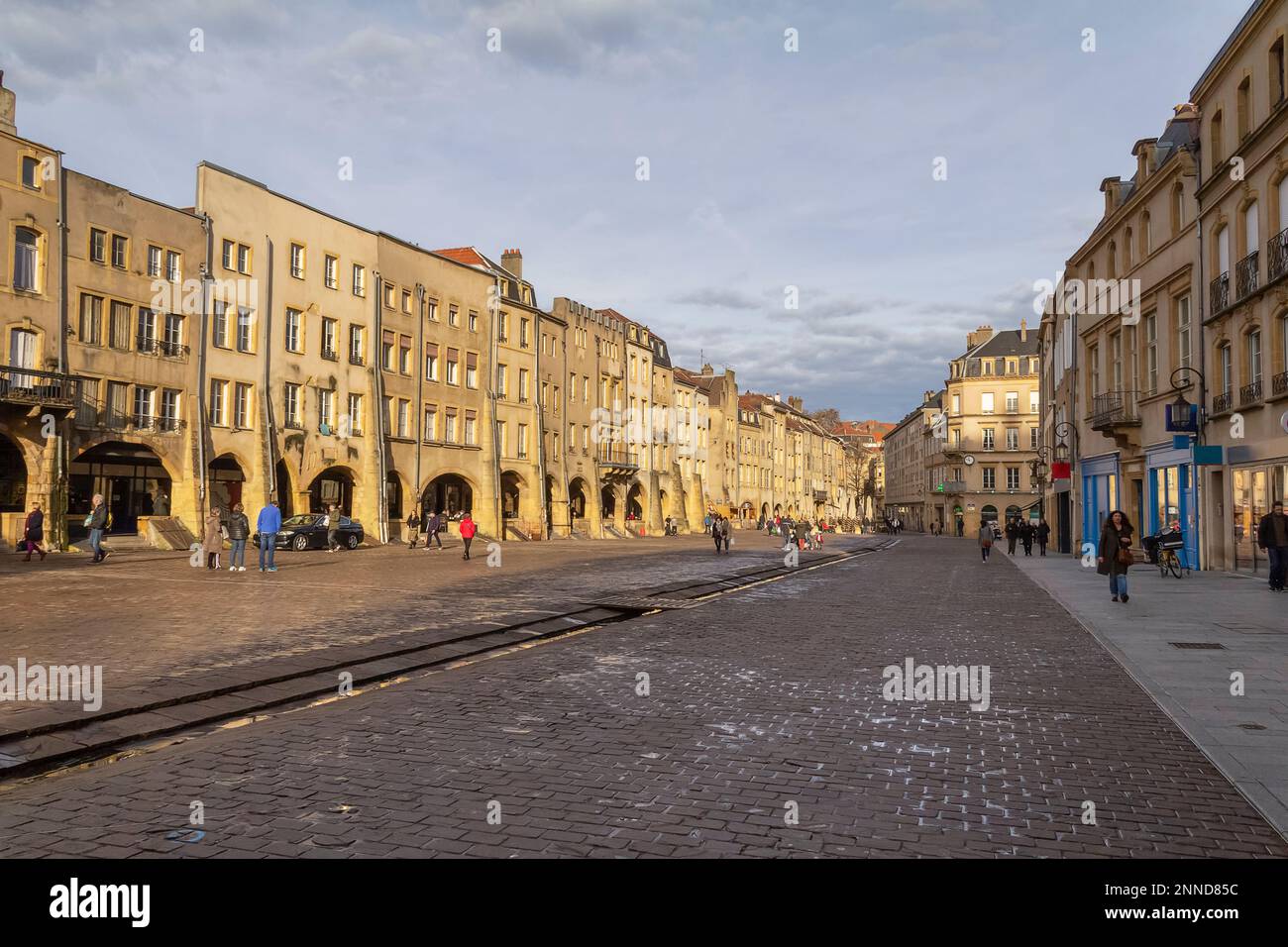 Impression around Place Saint-Louis in Metz, the capital city in the ...