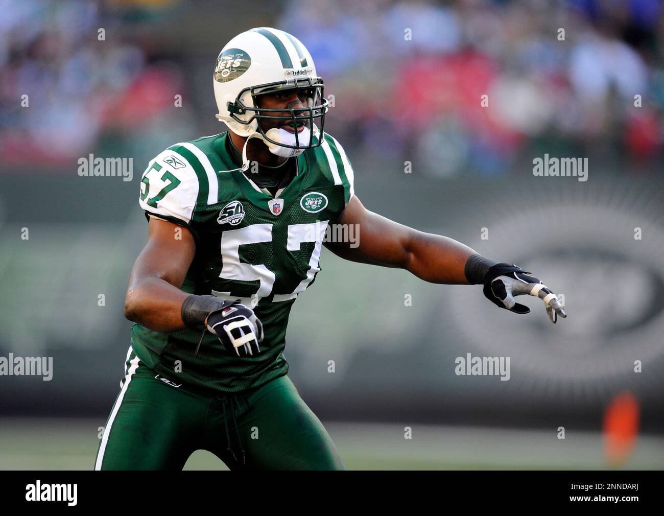 29 November 2009: New York Jets linebacker Bart Scott (57) during the ...