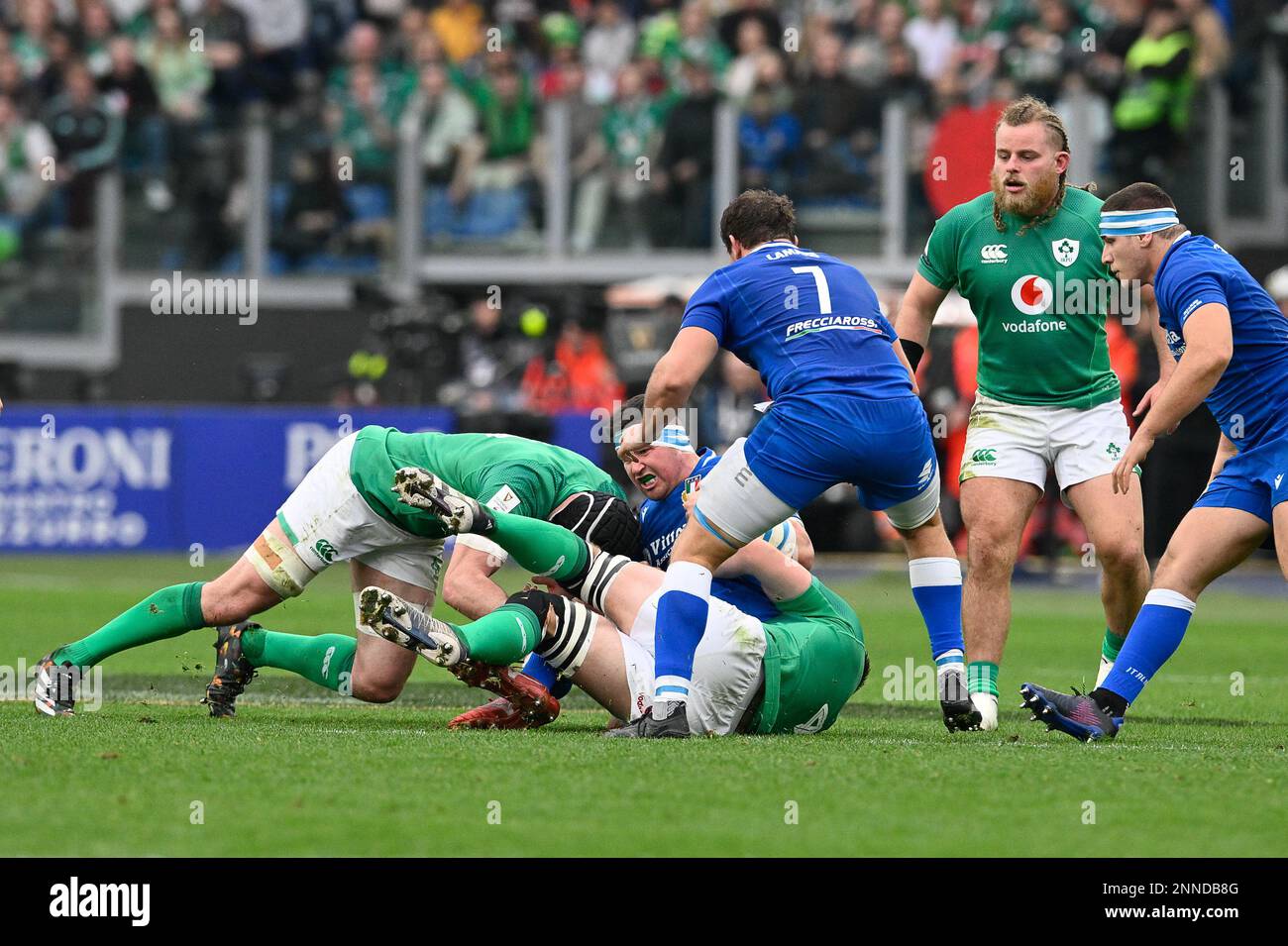 Sebastian Negri of Italy during Six Nation Rugby Match, Stadio Olimpico ...