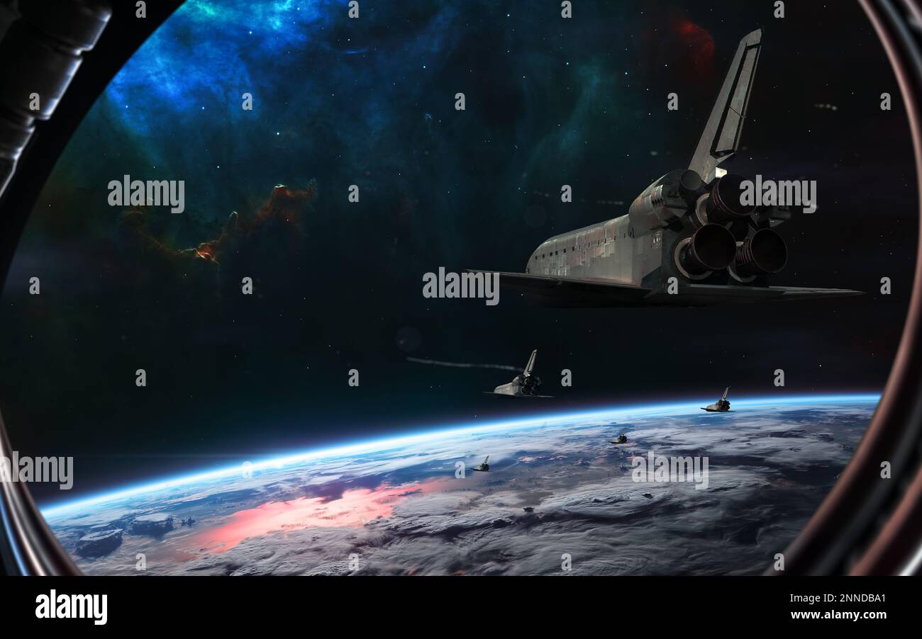 Spaces Shuttle From Earth The Moon Wallpaper