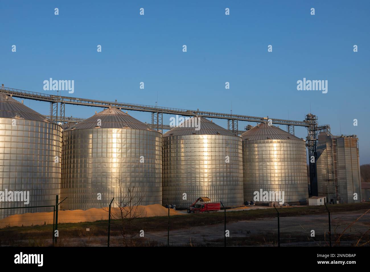 A large modern plant for the storage and processing of grain crops ...