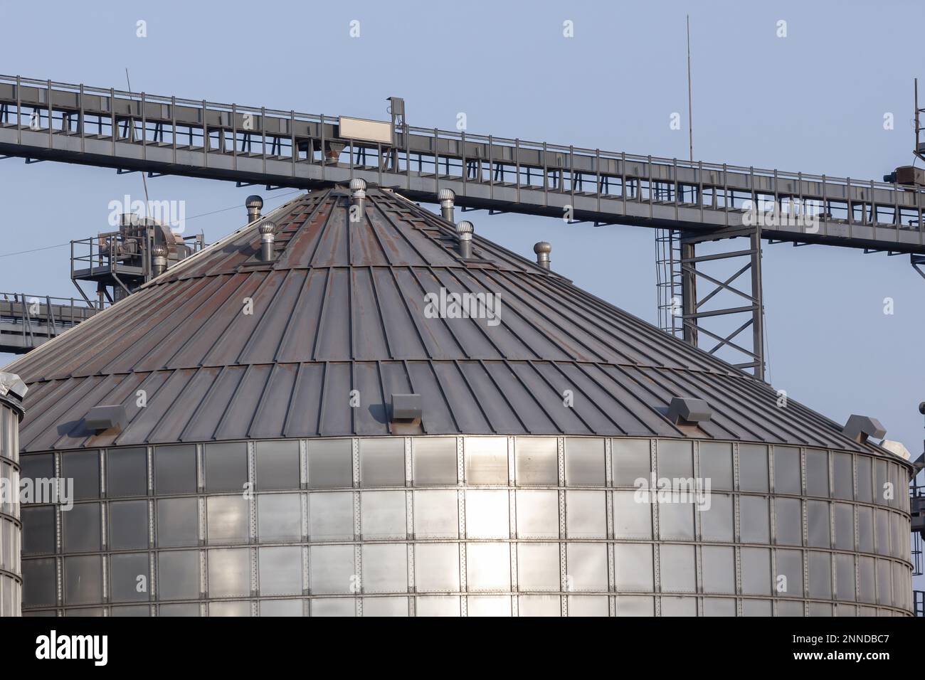 A large modern plant for the storage and processing of grain crops ...
