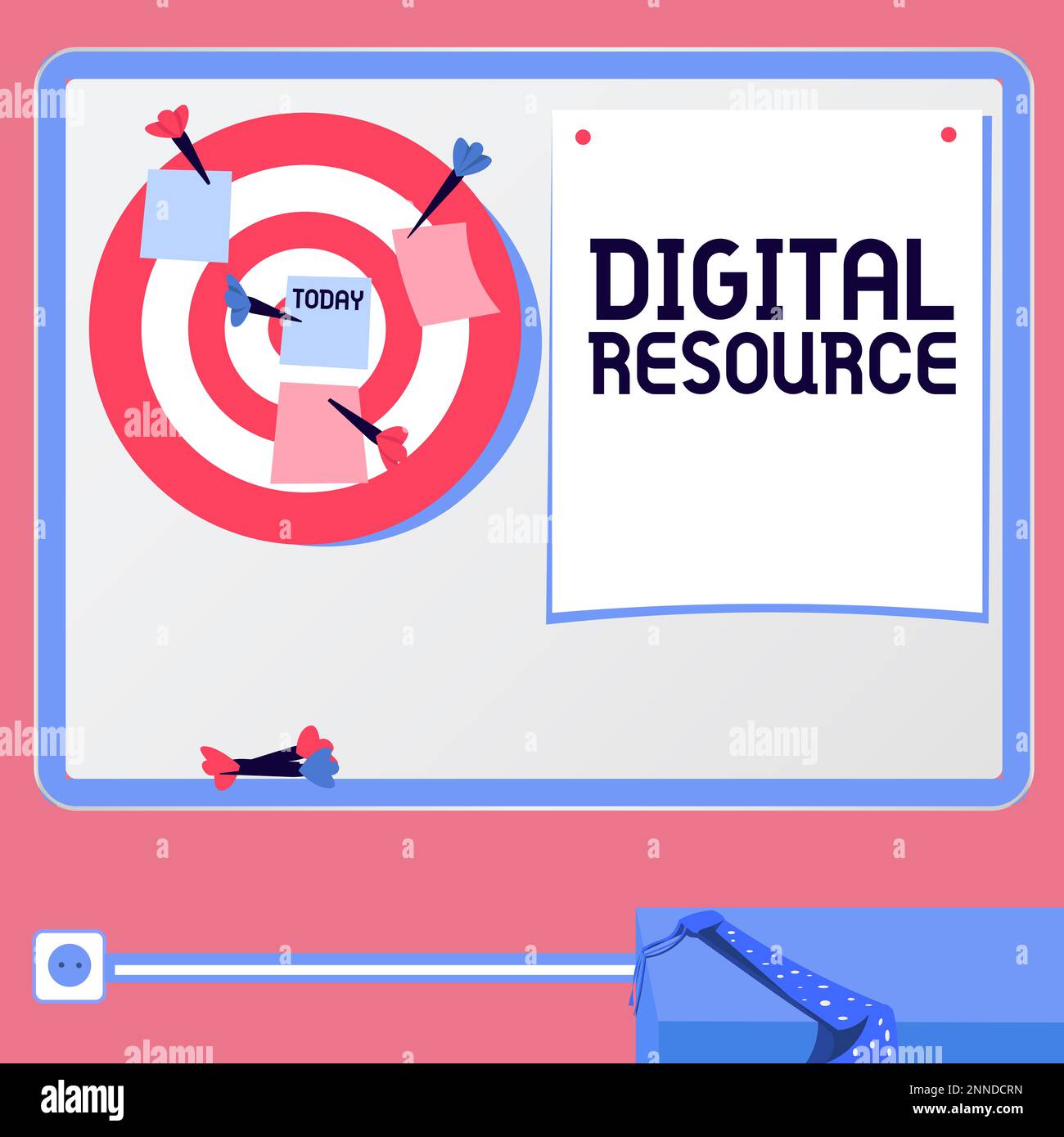 Sign displaying Digital Resource. Word Written on content that ...