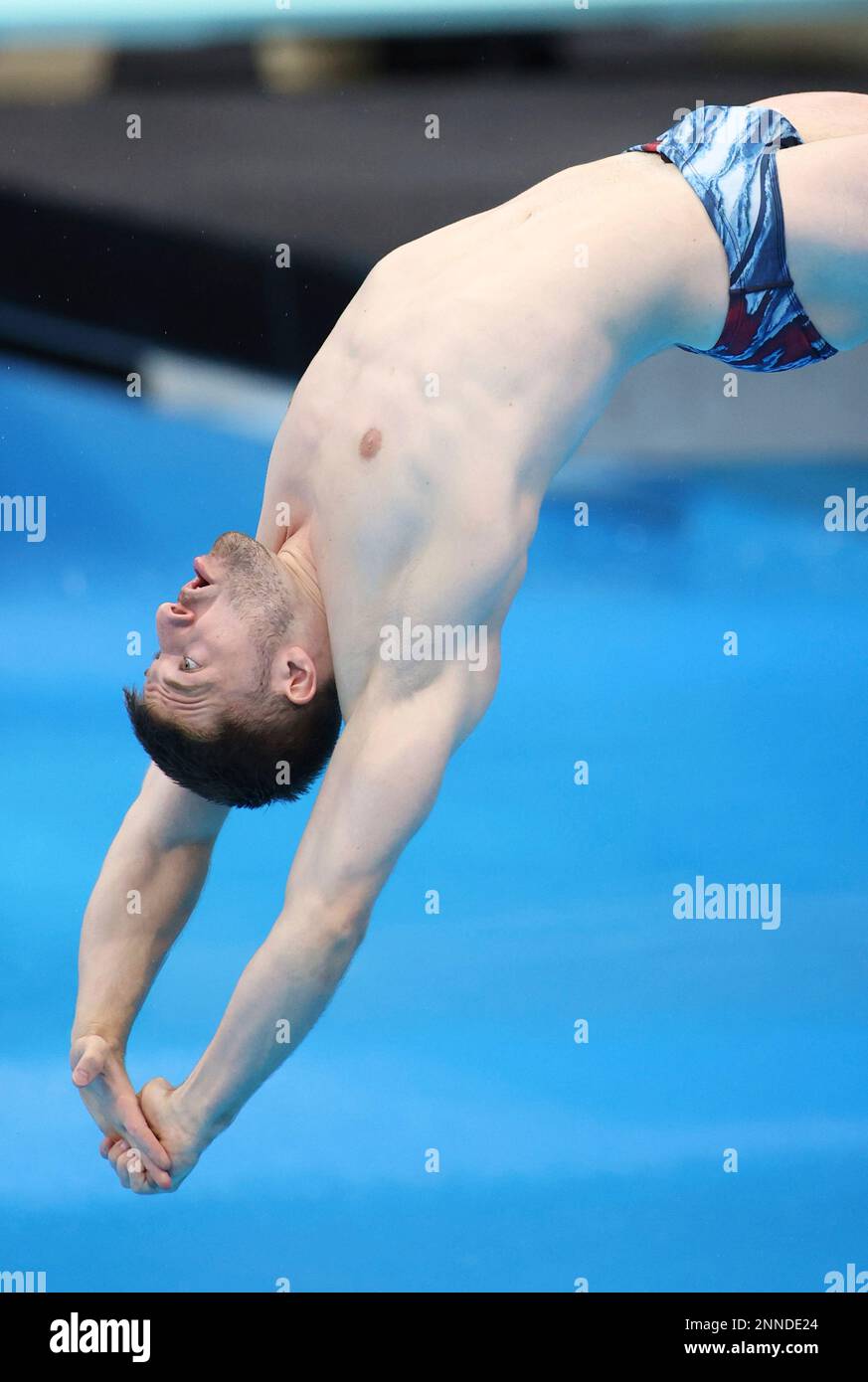 Alexis Jandard of France competes during the men's 3- meter springboard ...