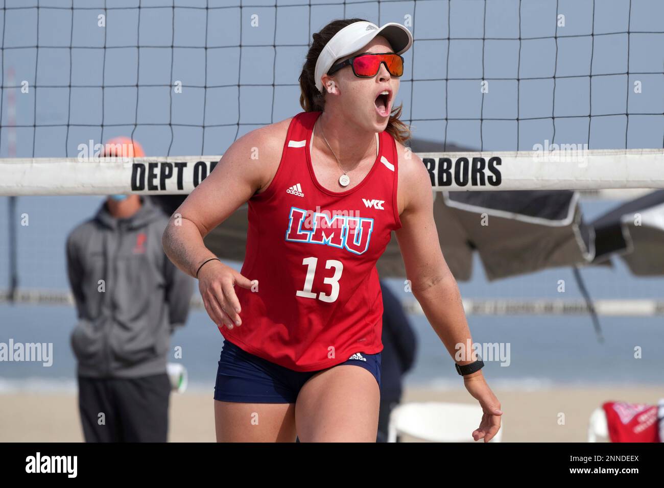 Darby Dunn of Loyola Marymount celebrates during the WCC Beach ...
