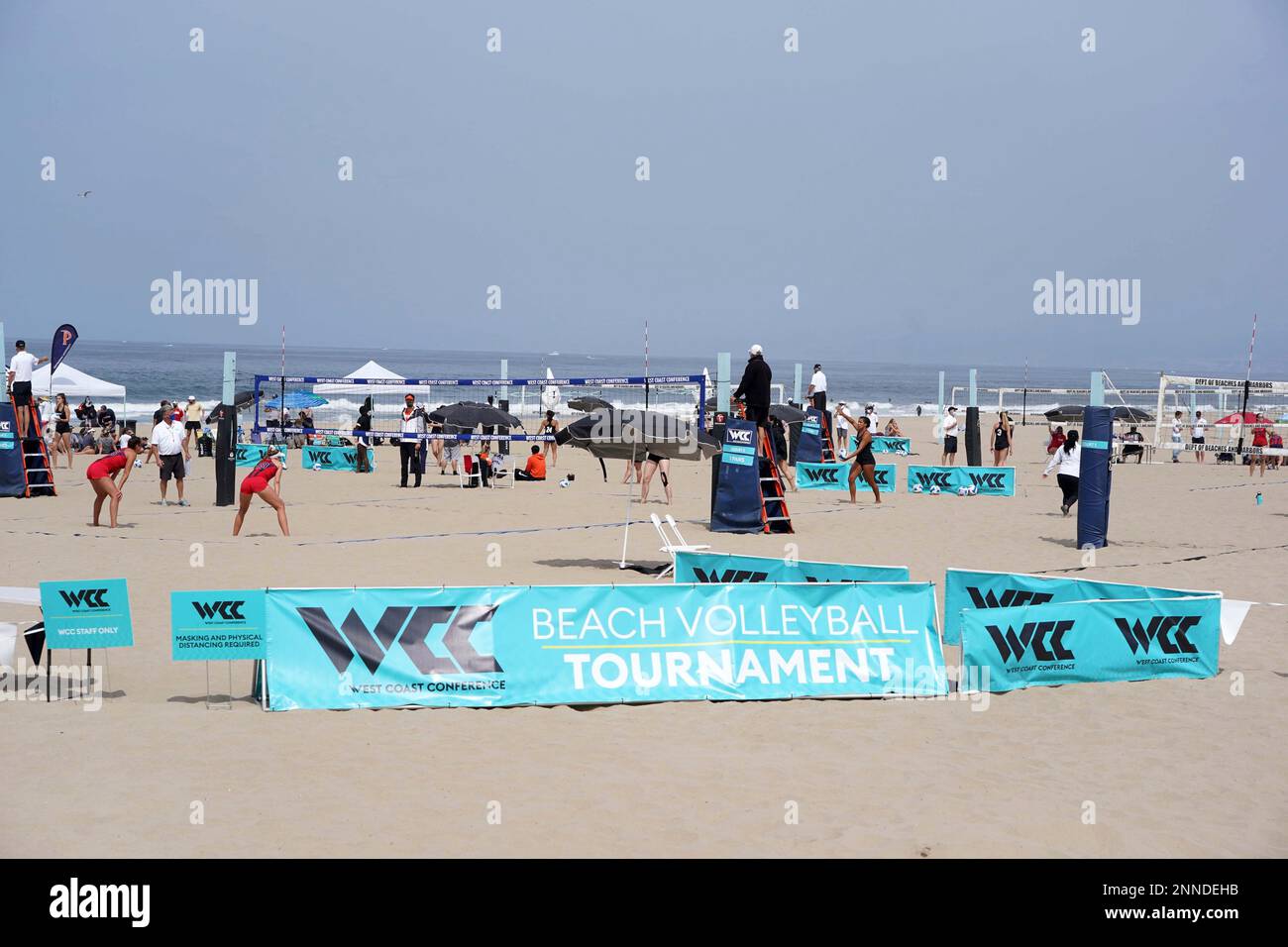 A general overall view of the WCC Beach Volleyball Championship at ...