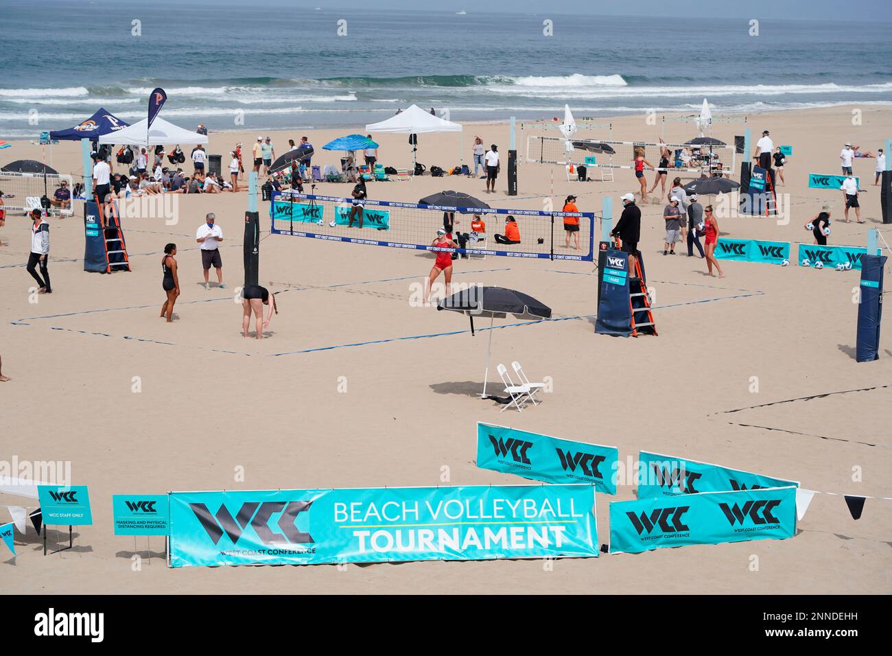 A general overall view of the WCC Beach Volleyball Championship at ...