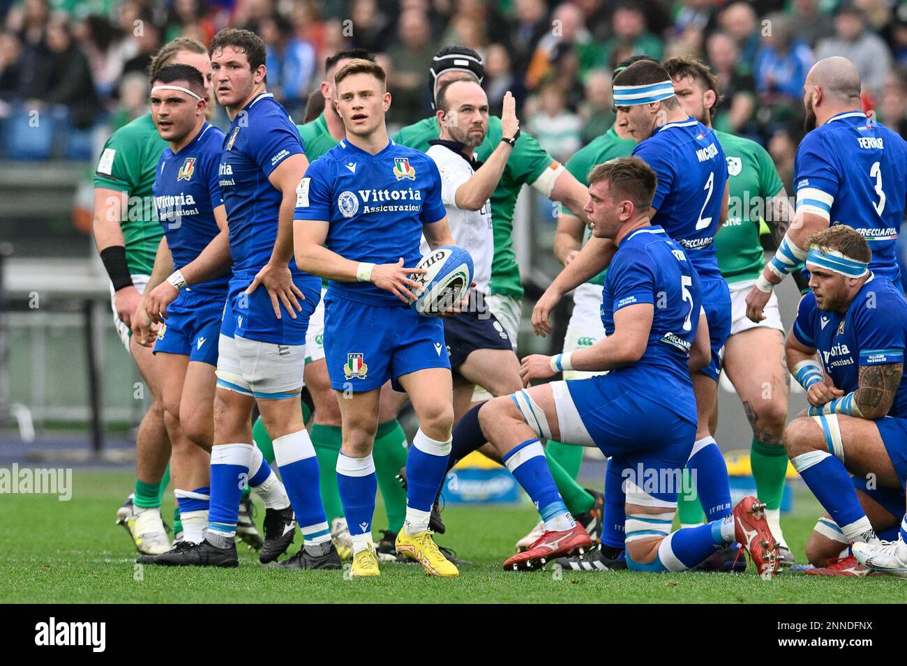 Stephen Varney of Italy during Six Nation Rugby Match, Stadio Olimpico ...