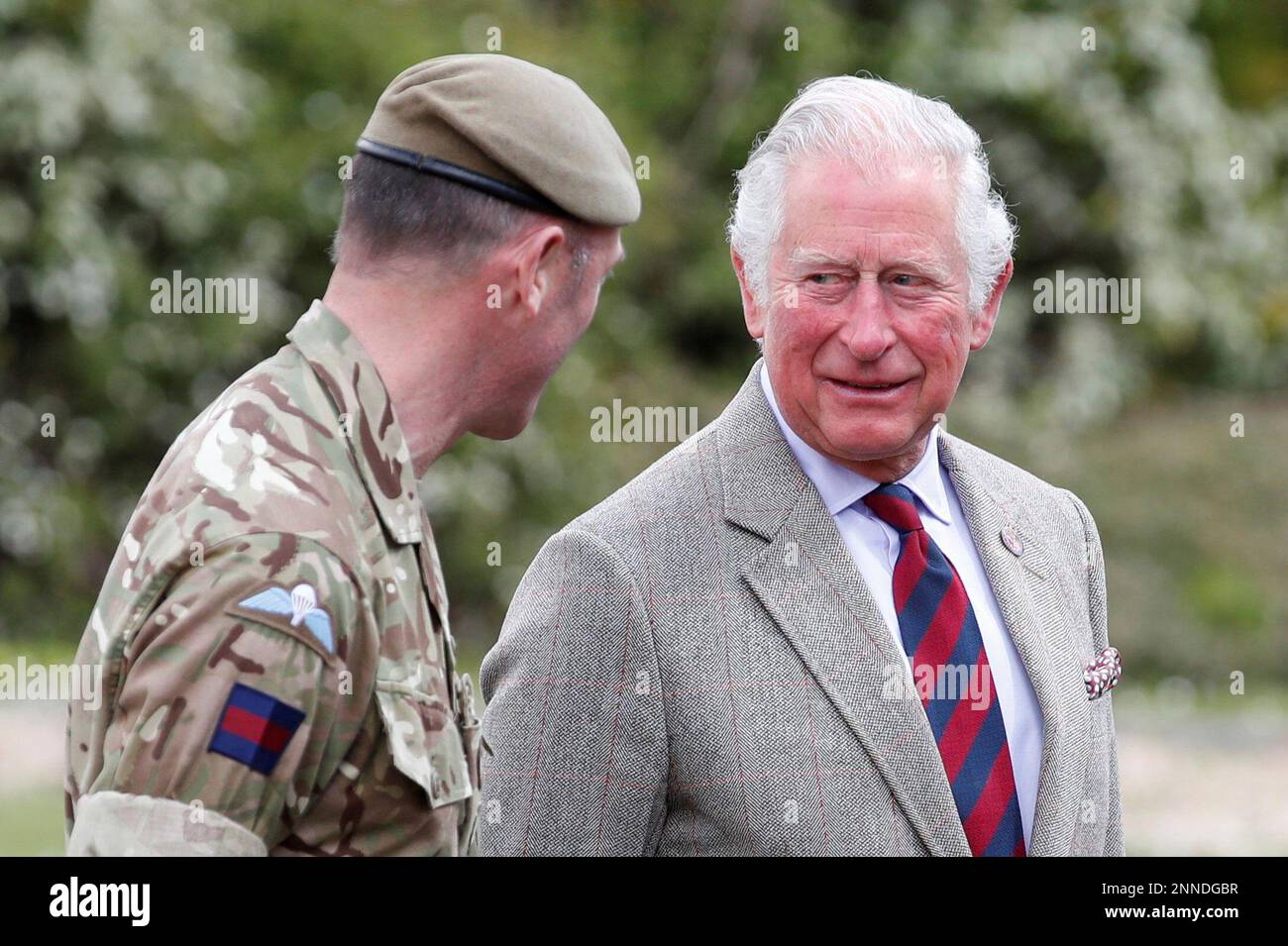 Britain's Prince Charles walks with Commanding Officer Lieutenant ...