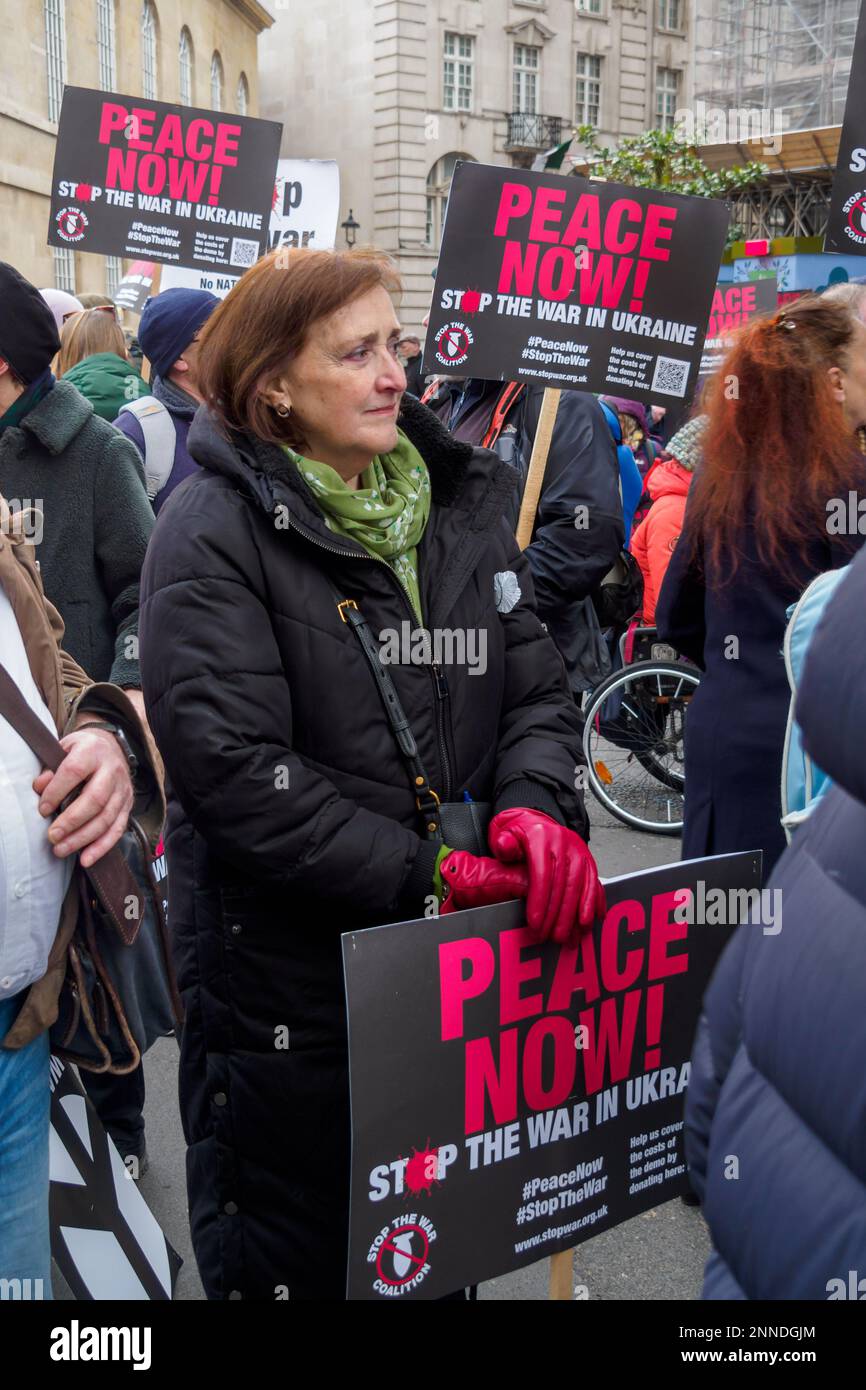 London, UK. 25 Feb 2023. Former Kensington MP Emma Dent Coad. Stop the ...