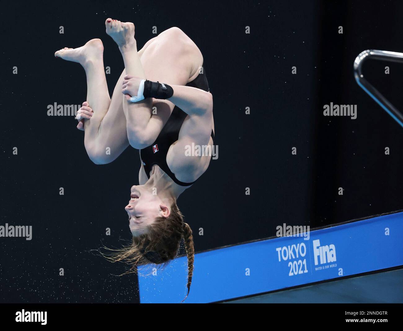 Canada's Caeli McKAY performs during Women's 10m Platform Final of 22nd ...
