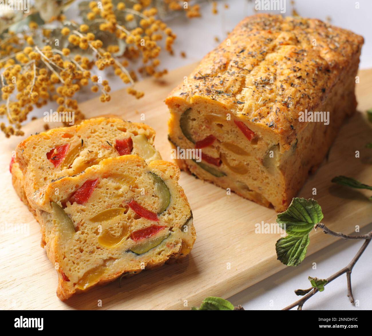 Cake salé is pictured at Restaurant L'affinage in Tokyo on April 19 ...