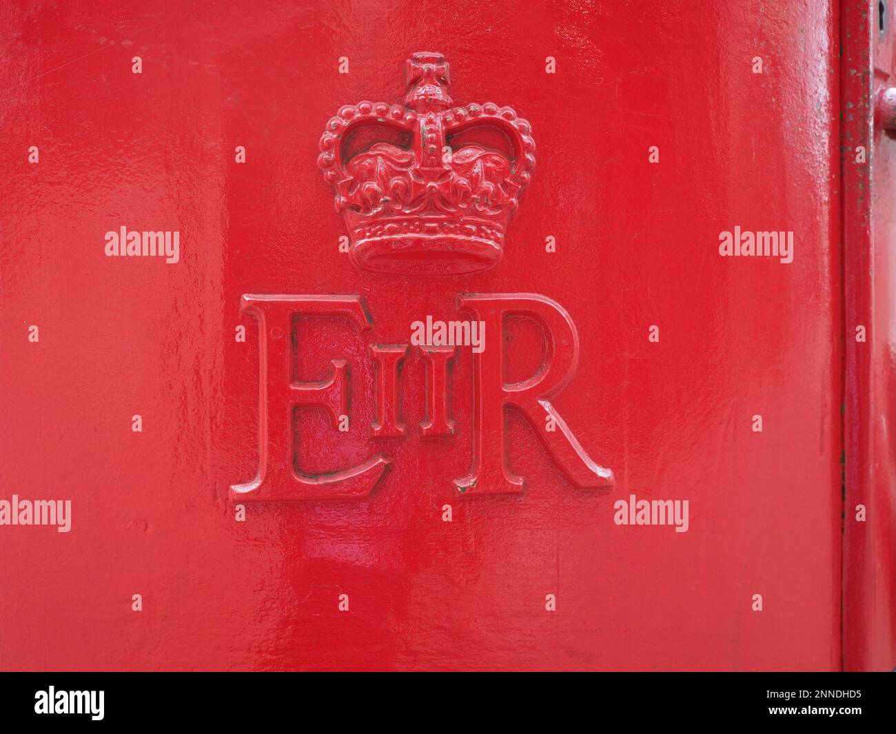 LONDON, UK - CIRCA OCTOBER 2022: Queen cypher EIIR standing for ...