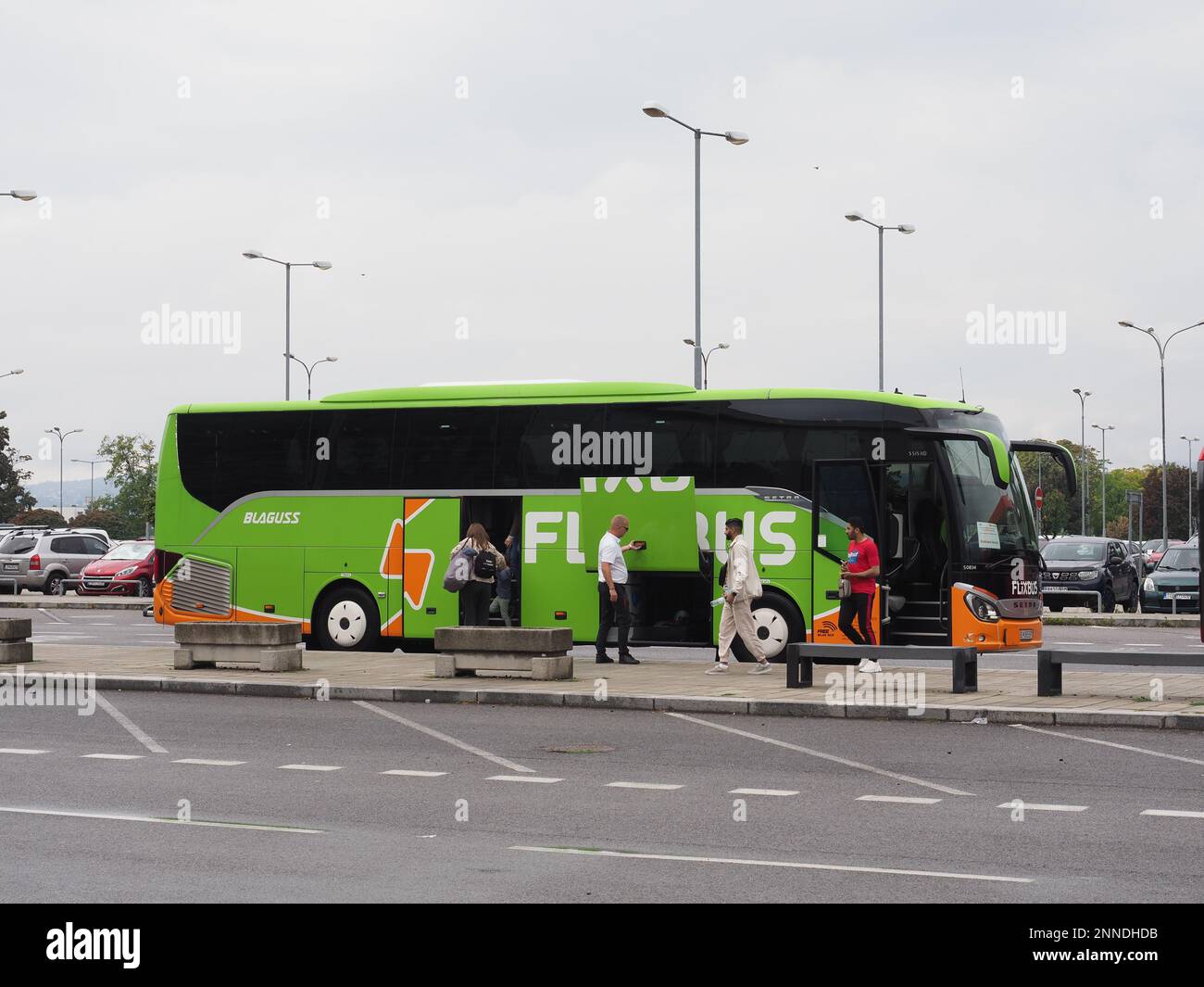 BRATISLAVA, SLOVAKIA - CIRCA SEPTEMBER 2022: Flixbus bus at Stefanik ...