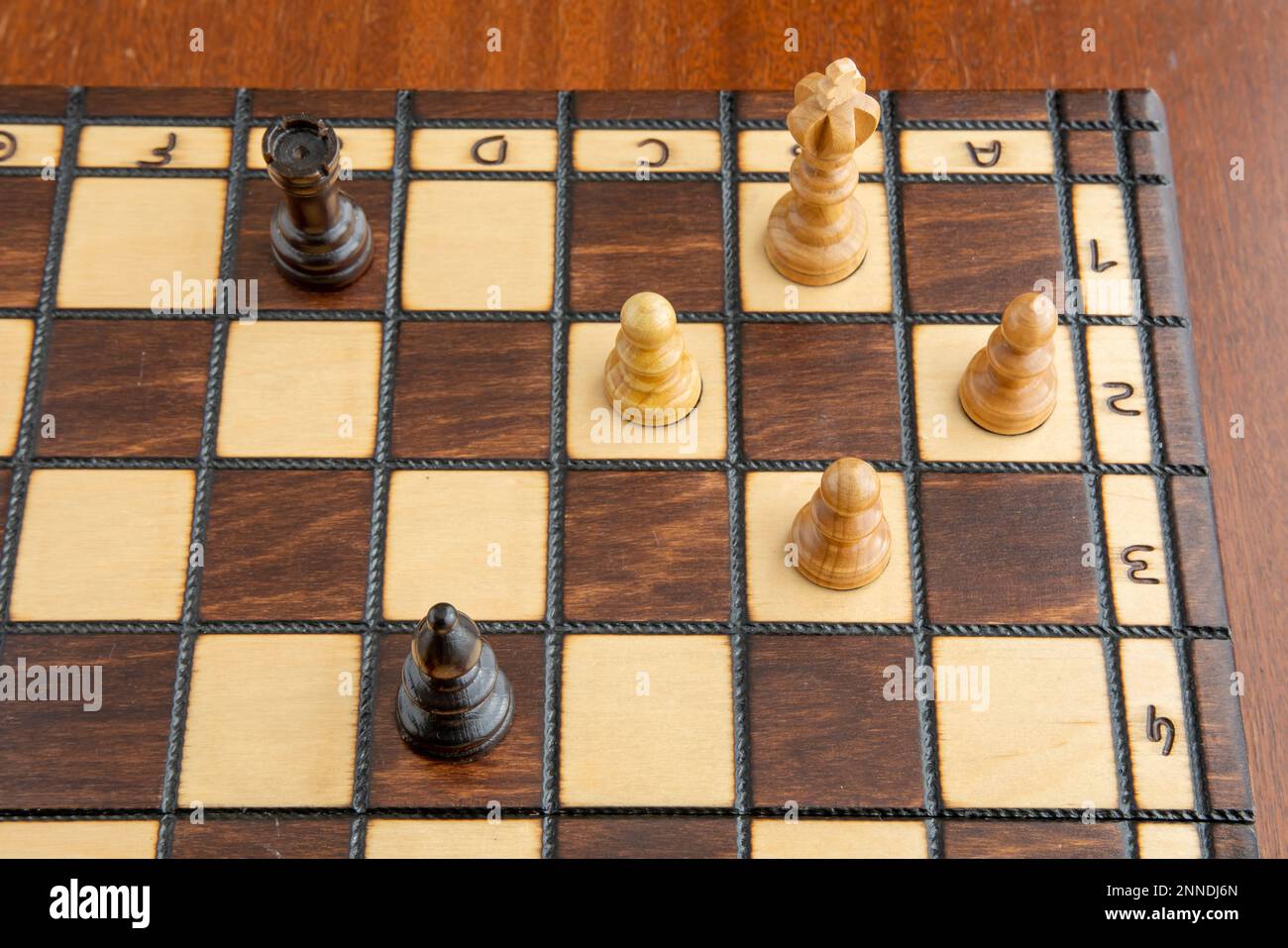 Back rank mate delivered by rook and bishop Stock Photo - Alamy