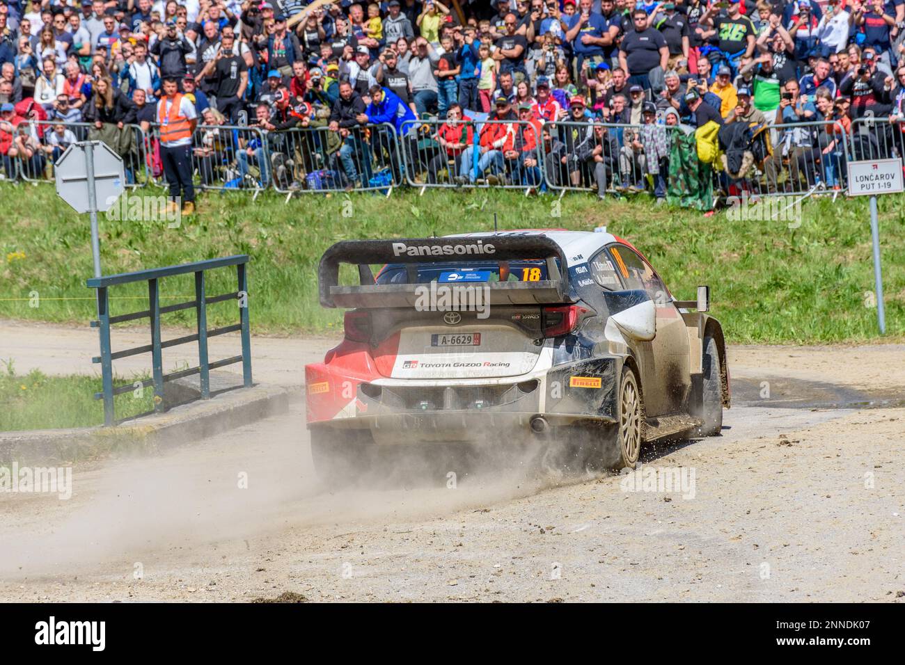 Takamoto Katsuta driving his Toyota Gazoo Racing Yaris race car at ...