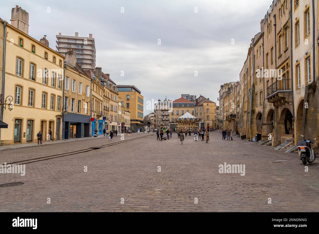 Impression around Place Saint-Louis in Metz, the capital city in the ...