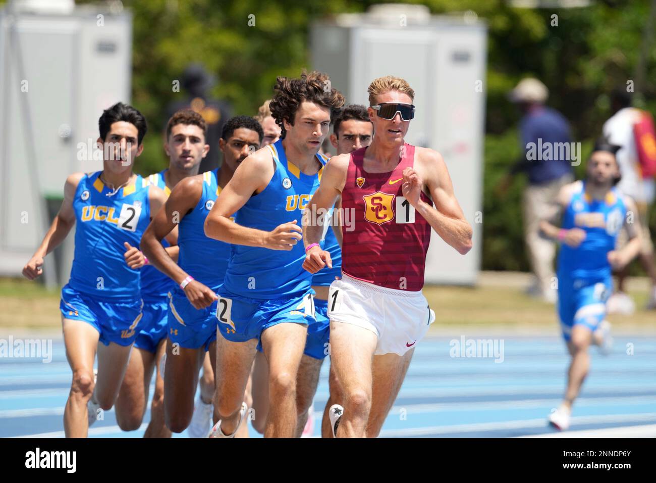 George Gleason of Southern California wins the 1,500m in 3:46.61 during ...