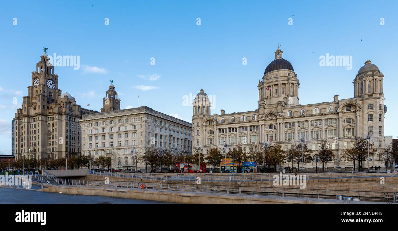 The Three Graces consist of the Royal Liver Building, The Cunard ...