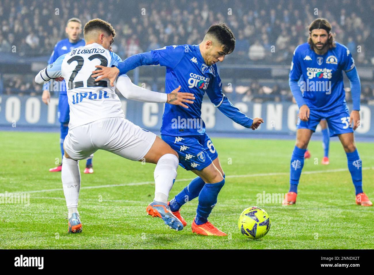 Empoli's Fabiano Parisi hampered by Napoli's Giovanni Di Lorenzo during ...