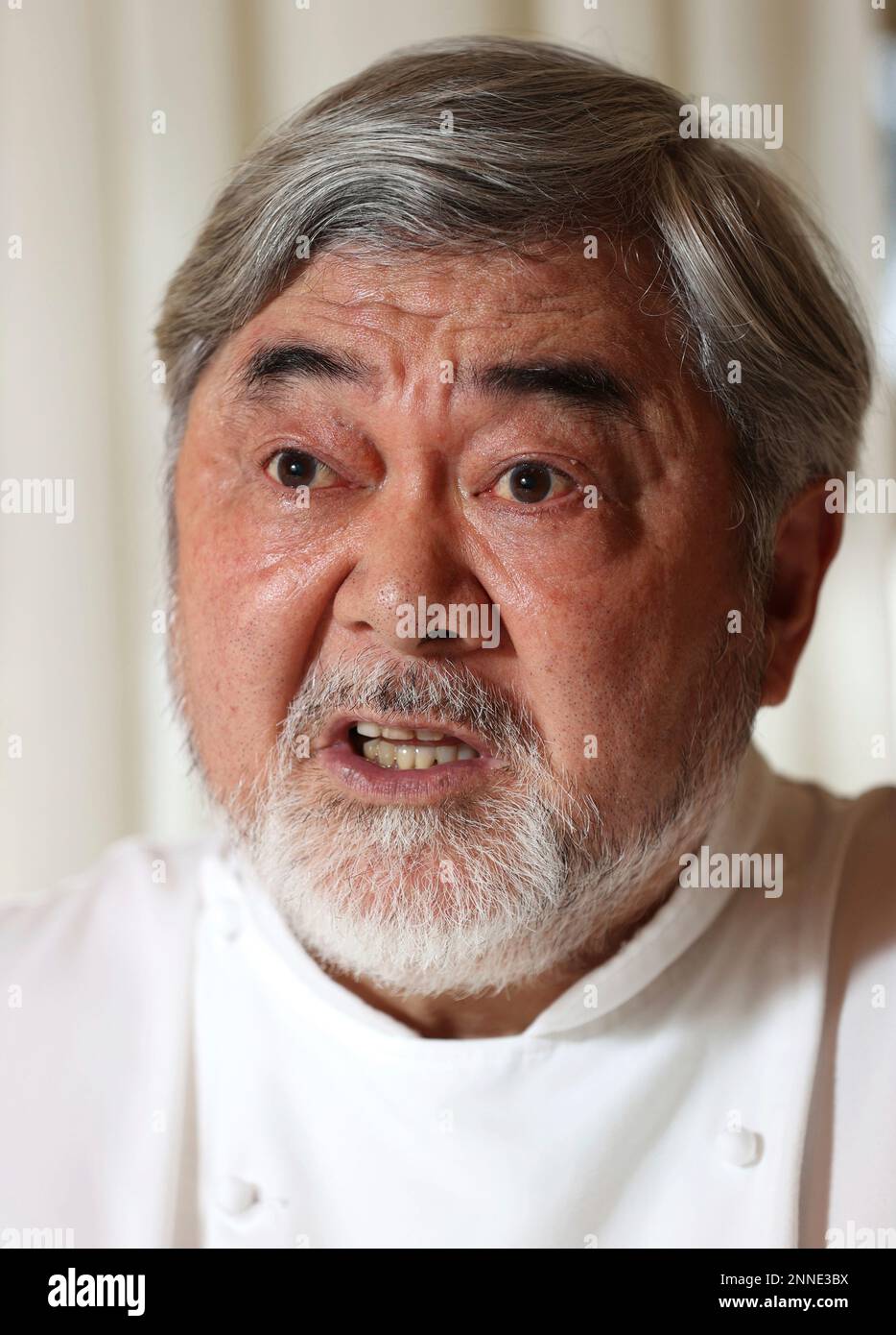 Kiyomi Mikuni, a Japanese managing chef of French, speaks during an ...