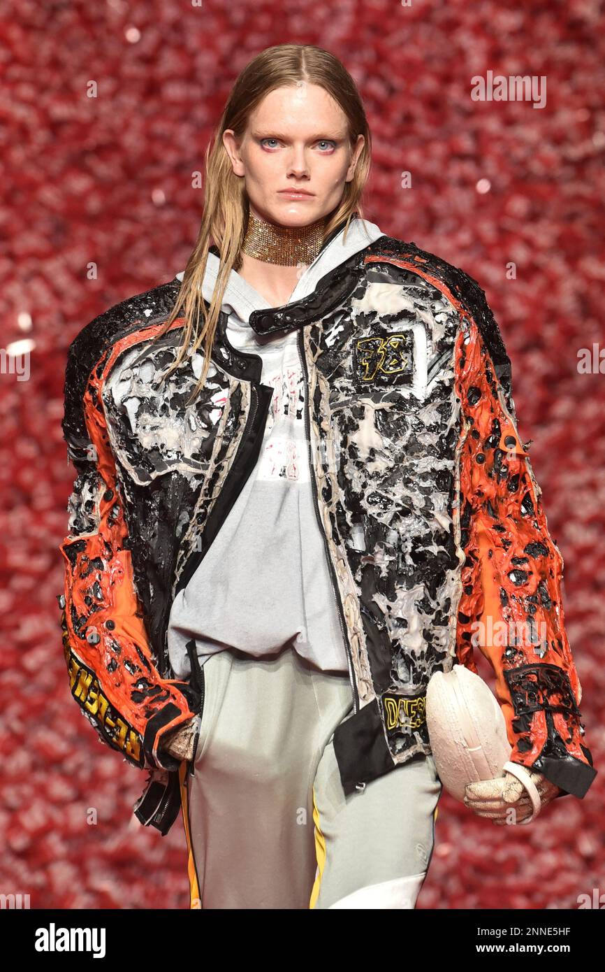 Diesel fashion show catwalk at Milan Fashion Week, women fall winter ...