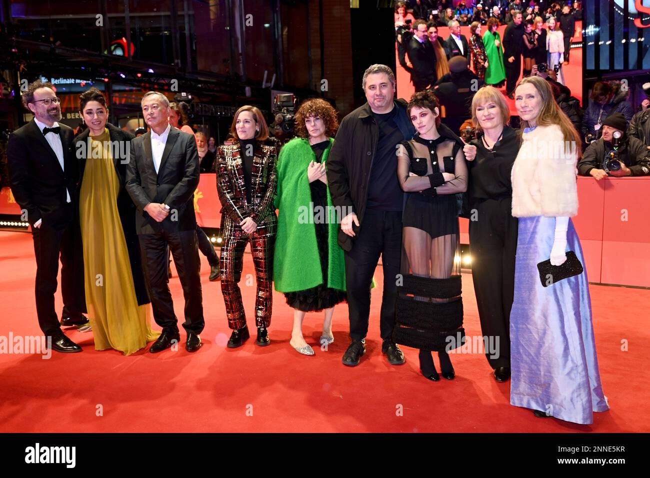 25 February 2023, Berlin: Film producer Mariette Rissenbeek (r ...