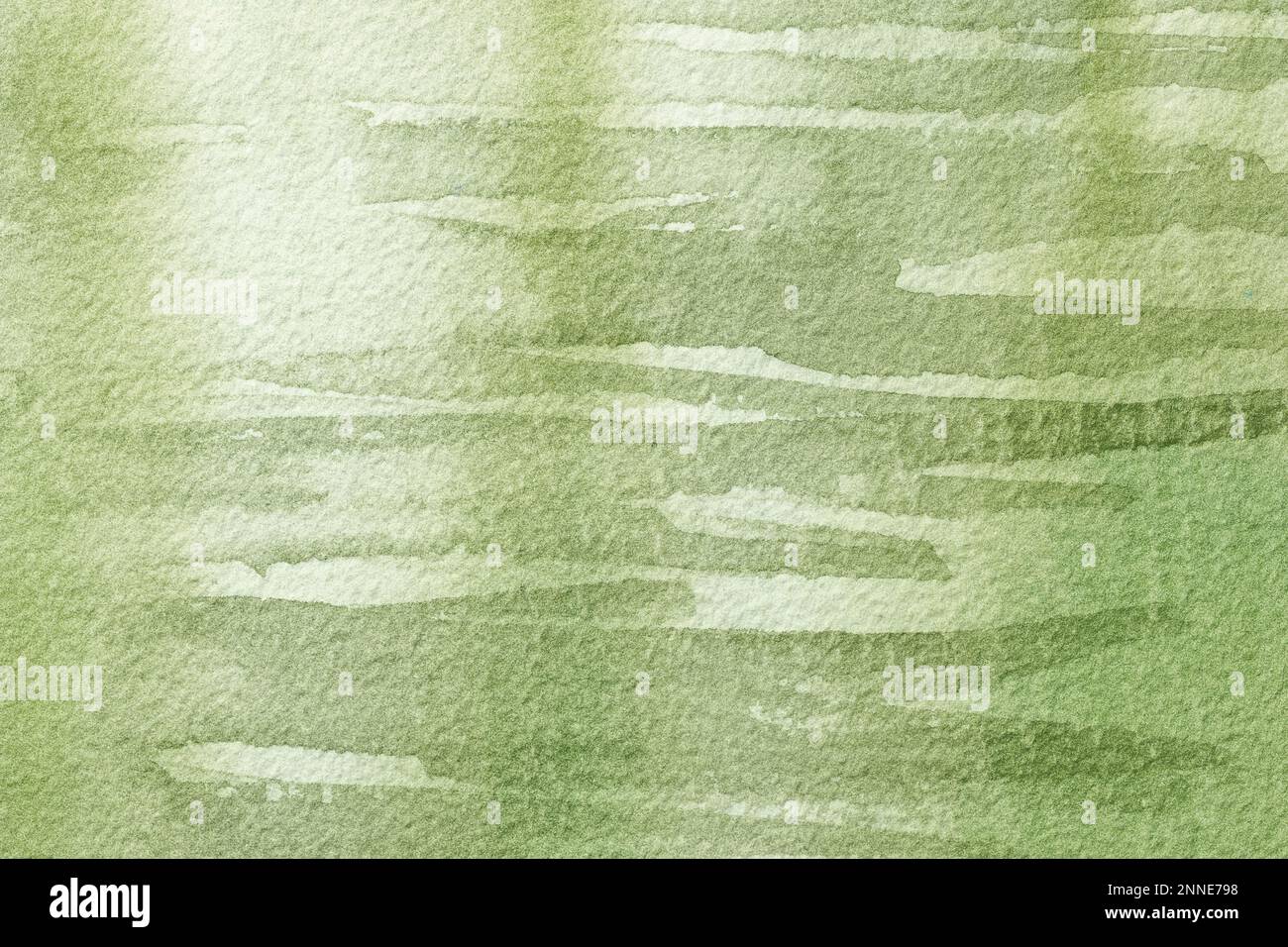 Abstract art background light green and olive colors. Watercolor ...