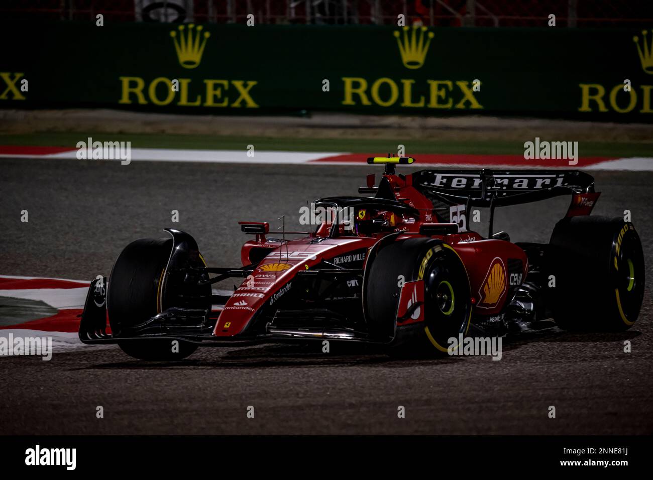 Sakhir, Bahrain, 25th Feb 2023, Carlos Sainz, from Spain competes for ...