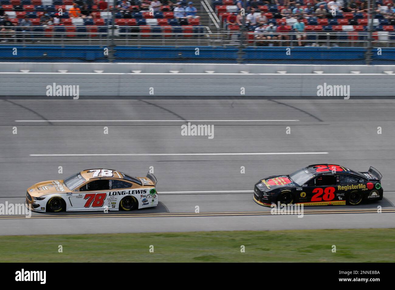 #78: B.J. McLeod, Live Fast Motorsports, Ford Mustang, #28: Joey Gase ...