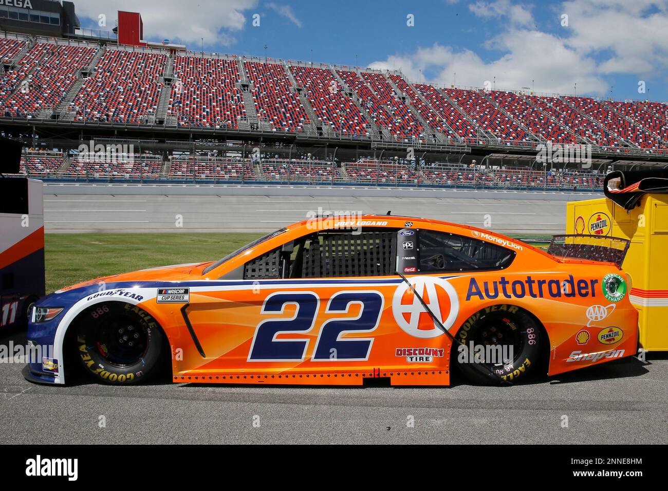 #22: Joey Logano, Team Penske, Ford Mustang Autotrader at pre race for ...