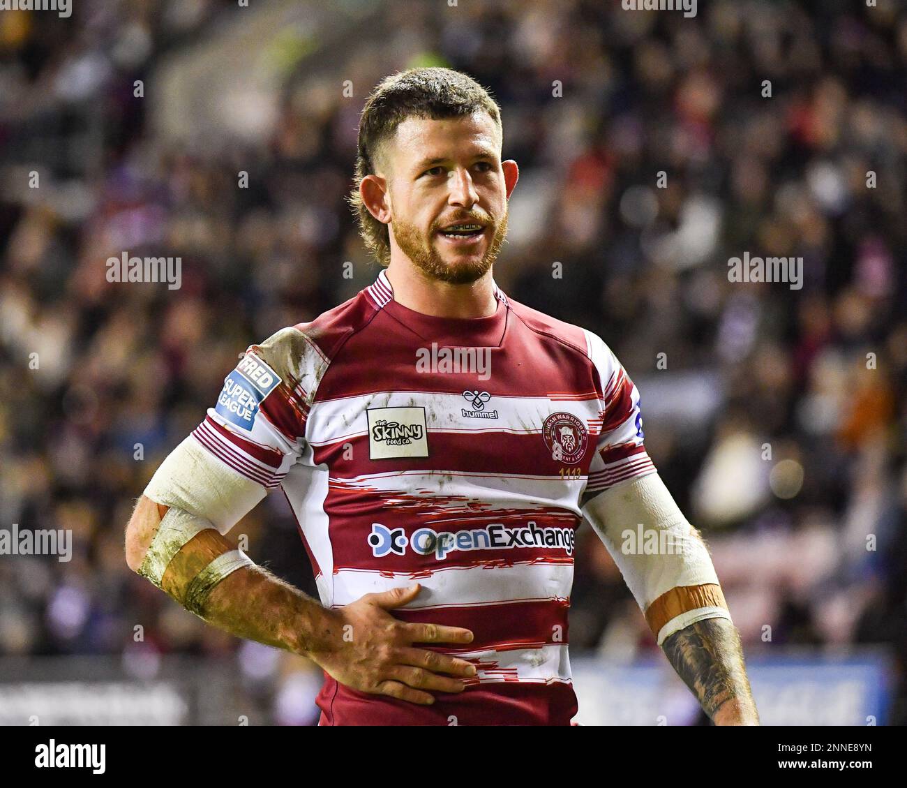 Wigan, England -24th February 2023 - Cade Cust of Wigan Warriors. Rugby ...