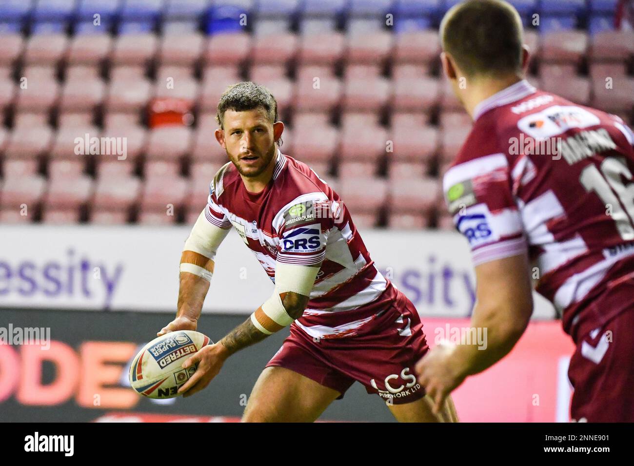 Wigan, England -24th February 2023 - Cade Cust of Wigan Warriors. Rugby ...