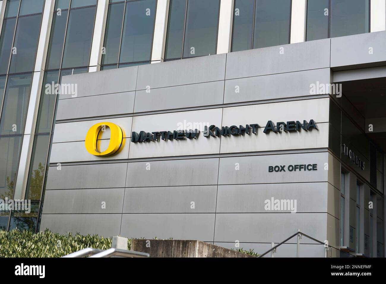 A general view of the Matthew Knight Arena on the campus of the ...