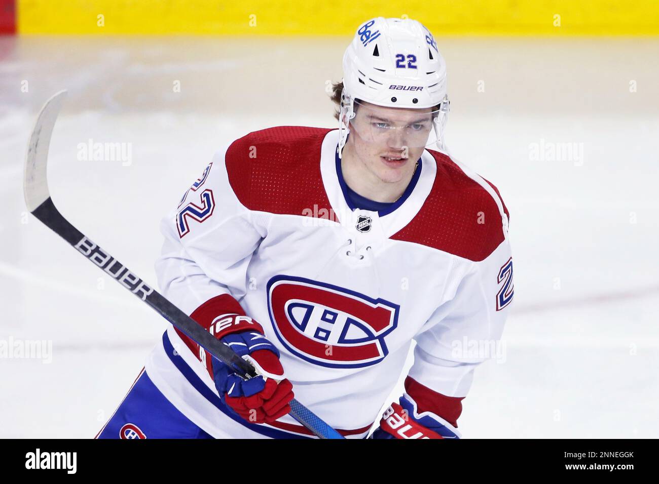 NHL profile photo on Montreal Canadiens player Cole Caufield at a game ...